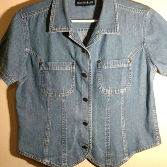 Shirts & Tops | Mountain Lake Girls Denim Shirt | Poshmark